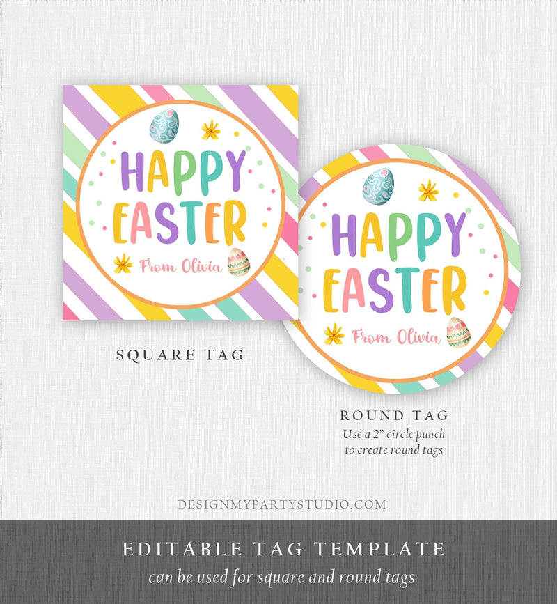 Editable Easter Gift Tags Happy Easter Teacher Appreciation Classroom ...