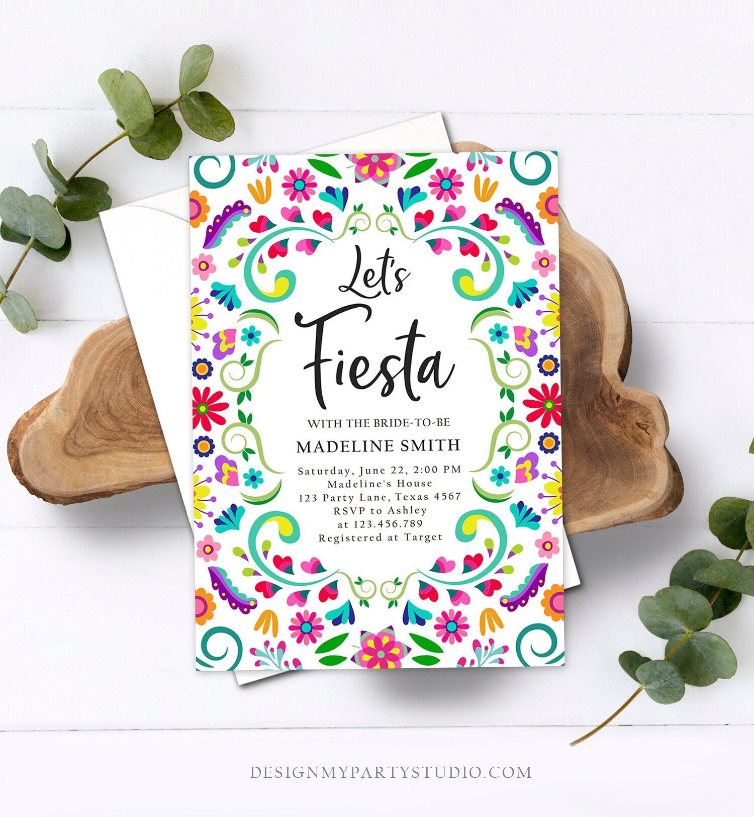 Editable Fiesta Bridal Shower Invitation Couples Shower Mexican Bridal ...