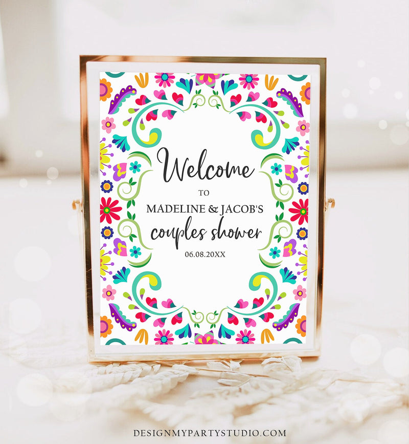 Editable Fiesta Welcome Sign Couples Shower Welcome Mexican Shower Mex ...