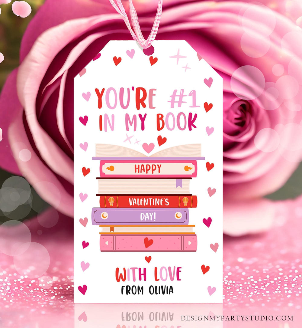 Editable Bookmark Valentine's Day Gift Tag Valentines Card #1 in My Bo ...