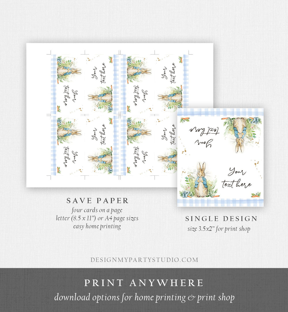 Editable Peter Rabbit Food Labels Rabbit Place Card Tent Card Escort C ...