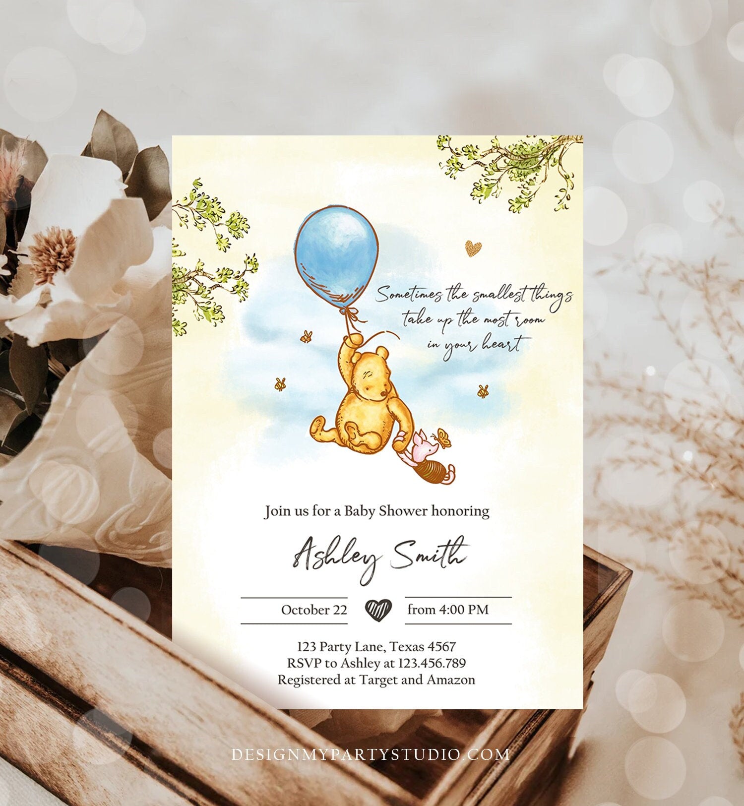 Vintage Winnie The Pooh Baby Shower Ideas Party NV: Storybook Pooh