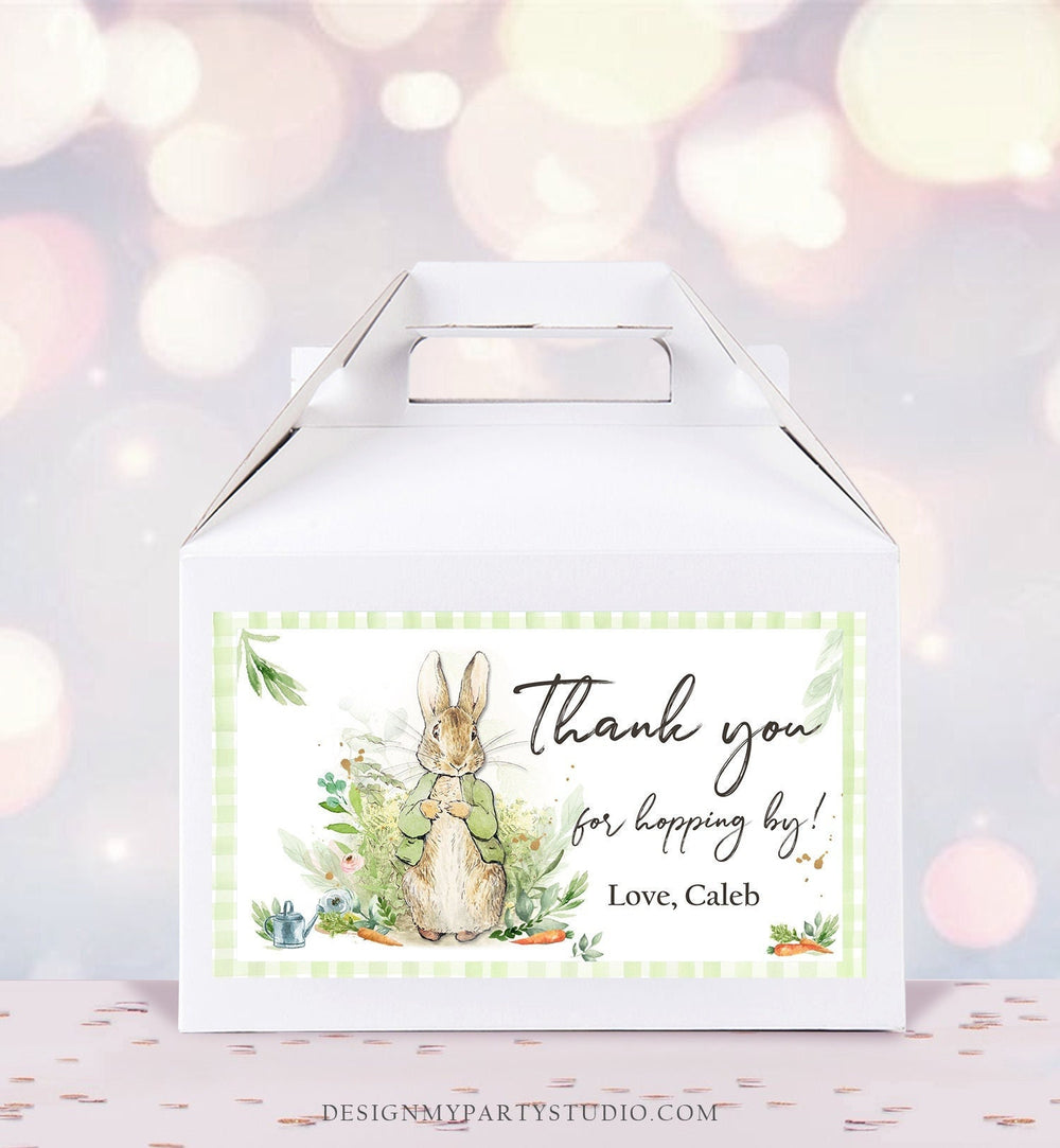Editable Peter Rabbit Gable Gift Box Label Bunny Favors Peter Rabbit B ...
