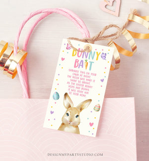 Editable Easter Bunny Bait Treat Bag Toppers Easter Favor Bag Easter T ...