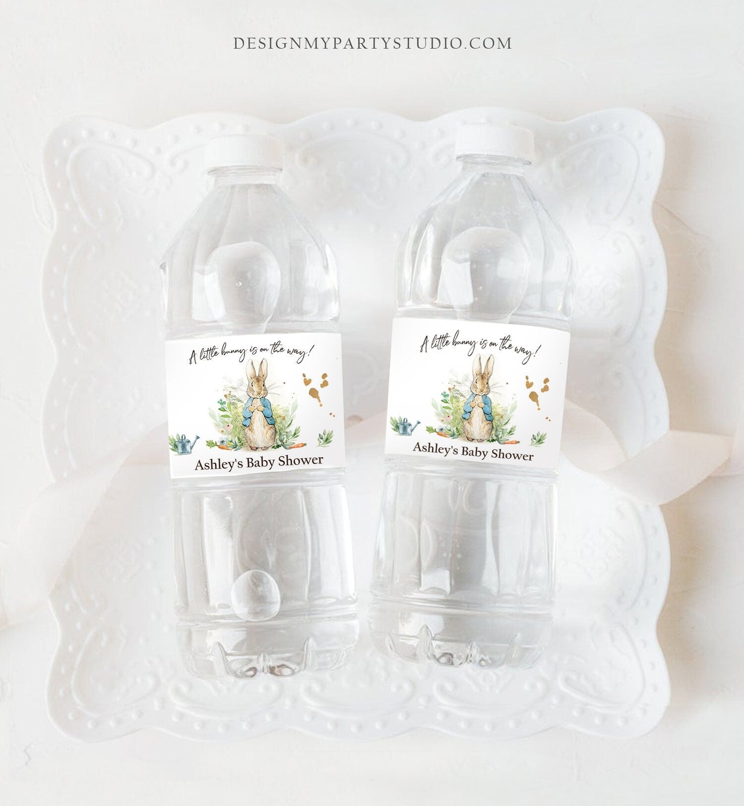 Editable Peter Rabbit Water Bottle Labels Peter Rabbit Party Decor Bun ...