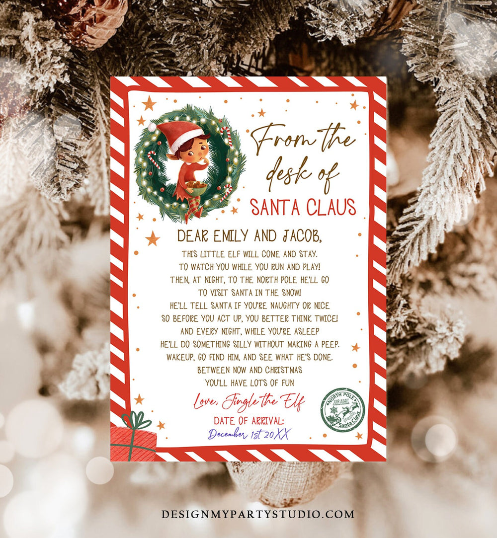Editable First Time Elf Arrival Letter Return Letter Christmas Elf I'm ...