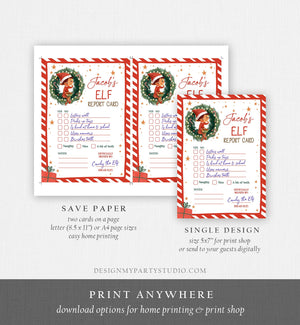Editable Elf Report Card Personalized Elf Letter Christmas Elf Letter ...